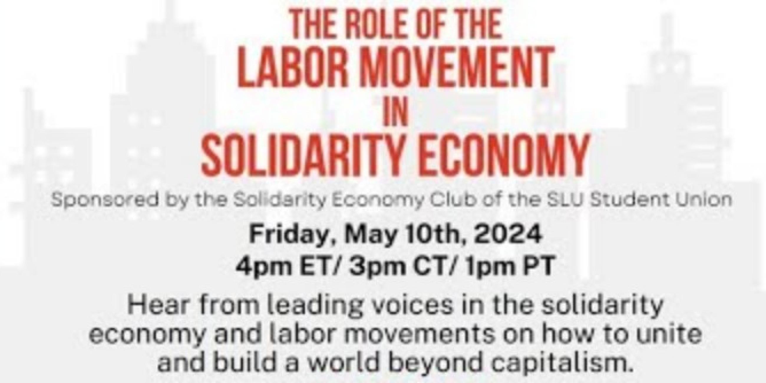 The Role of the Labor Movement in Solidarity Economy | Grassroots ...